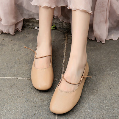S278 Spring And Summer New Simple All-Match Leather Handmade Shoes Fashion All-Match Simple 2020