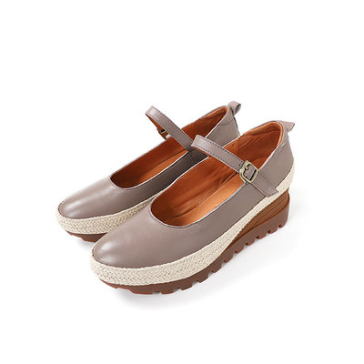 S279 Spring All-Match Leather Toe Cap Platform Sandals With Enhanced Temperament, Hand-Woven Breathable Women'S Shoes