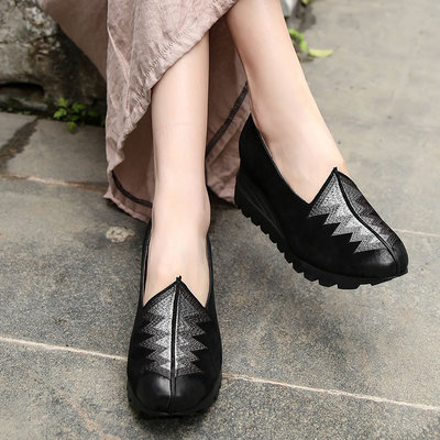 S282 New embroidery retro frosted increased women's shoes ethnic style thick-soled comfortable single shoes