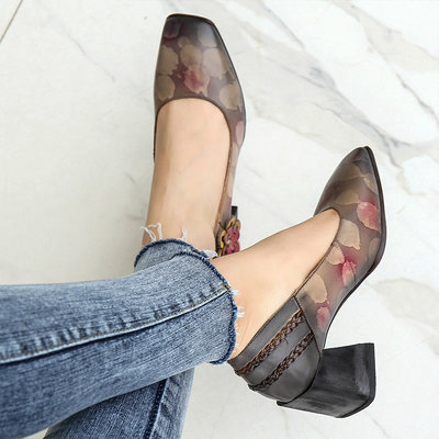 S340 Summer Trend 2020 New All-Match Sandals Female Leather Cool And Breathable Velcro Flat Bottom