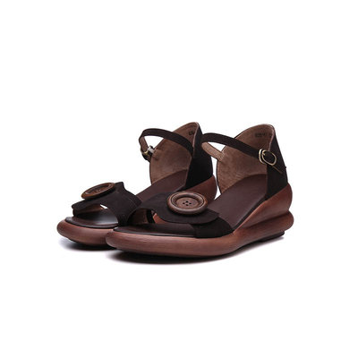 S358 Direct Selling Leather Women Sandals 2020 Summer New Products Women'S Shoes Summer Trend Open Toe Fashion Platform