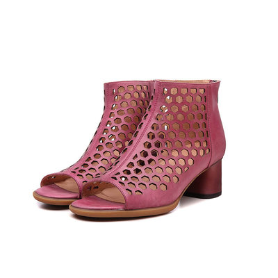 S368 Spring And Summer New Open-Toed Hollow Heel Women'S Shoes Fish Mouth Cool Temperament Fashion Women'S Heel Shoes Ma