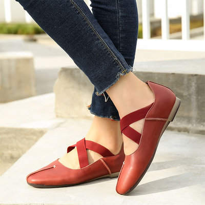S376 Autumn Women'S Shoes Ins Tide Net Red 2020 Retro Women'S Shoes Cross Laces Sexy Autumn Shoes Women