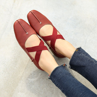 S376 Autumn Women'S Shoes Ins Tide Net Red 2020 Retro Women'S Shoes Cross Laces Sexy Autumn Shoes Women
