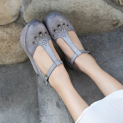 S379 Factory Direct Sales 2020 Summer Women'S Sandals Thick-Soled Increased Leather Women'S Sandals High Heels Ins Tide
