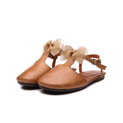 S386 Leather Shoes Handmade Toe Layer Cowhide High Quality Women'S Shoes Custom Logo