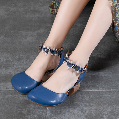 S388 Leather Shoes Handmade Toe Layer Cowhide High Quality Women'S Shoes Custom Logo