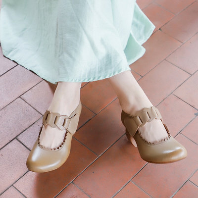 S390 Leather Shoes Handmade Toe Layer Cowhide High Quality Women'S Shoes Custom Logo