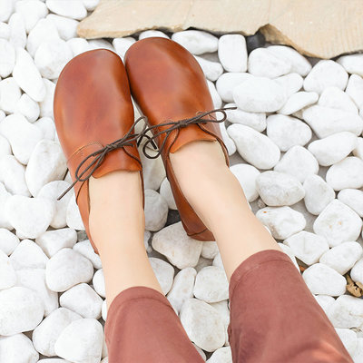 S392 Leather Shoes Handmade Toe Layer Cowhide High Quality Women'S Shoes Custom Logo