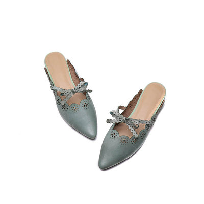 S394 Leather Shoes Handmade Toe Layer Cowhide High Quality Women'S Shoes Custom Logo