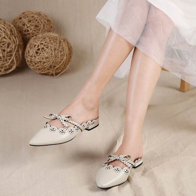 S394 Leather Shoes Handmade Toe Layer Cowhide High Quality Women'S Shoes Custom Logo