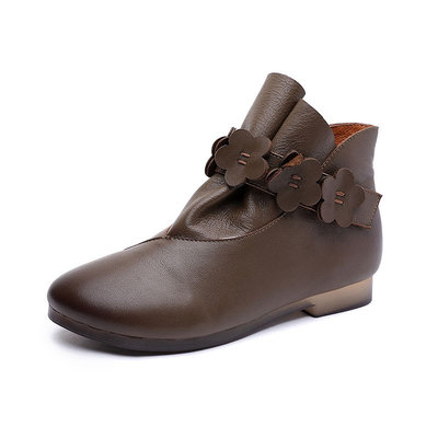 S397 Leather Shoes Handmade Toe Layer Cowhide High Quality Women'S Shoes Custom Logo