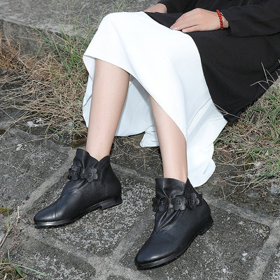 S397 Leather Shoes Handmade Toe Layer Cowhide High Quality Women'S Shoes Custom Logo