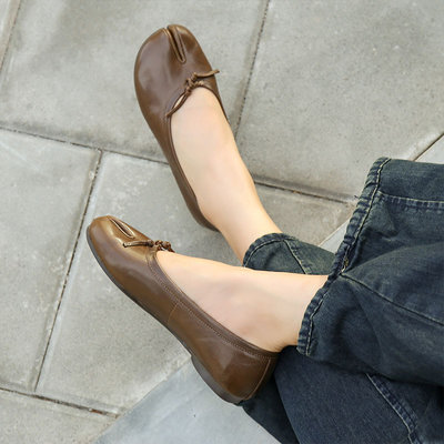 S399 Leather Shoes Handmade Toe Layer Cowhide High Quality Women'S Shoes Custom Logo