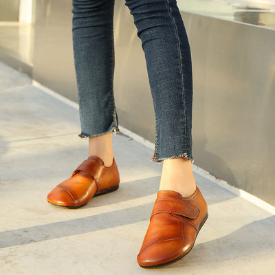 S401 Leather Shoes Handmade Toe Layer Cowhide High Quality Women'S Shoes Custom Logo