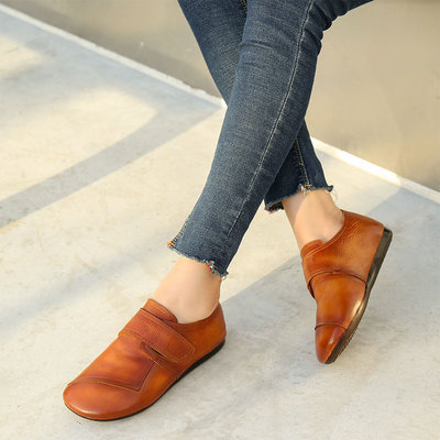 S401 Leather Shoes Handmade Toe Layer Cowhide High Quality Women'S Shoes Custom Logo