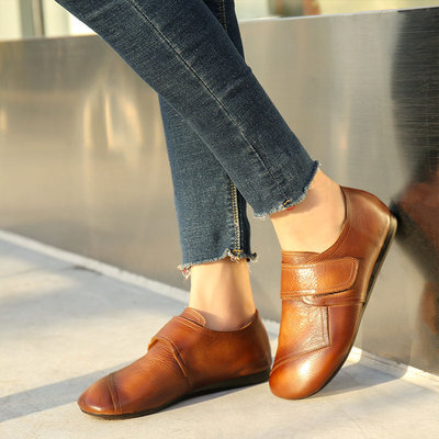 S401 Leather Shoes Handmade Toe Layer Cowhide High Quality Women'S Shoes Custom Logo
