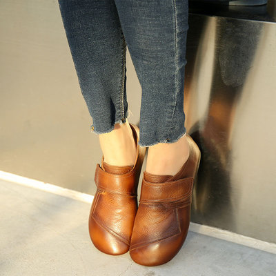 S401 Leather Shoes Handmade Toe Layer Cowhide High Quality Women'S Shoes Custom Logo