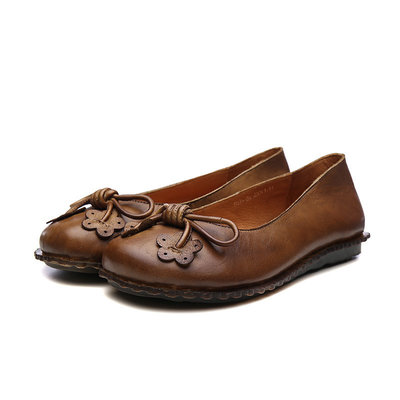 S402 Leather Shoes Handmade Toe Layer Cowhide High Quality Women'S Shoes Custom Logo
