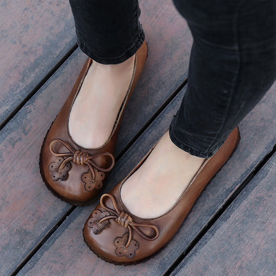 S402 Leather Shoes Handmade Toe Layer Cowhide High Quality Women'S Shoes Custom Logo