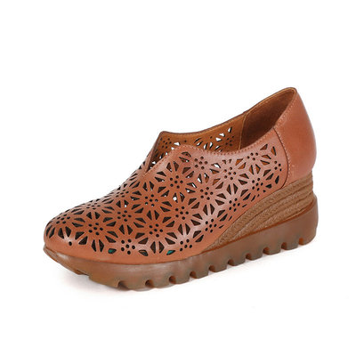 S403 Leather Shoes Handmade Toe Layer Cowhide High Quality Women'S Shoes Custom Logo