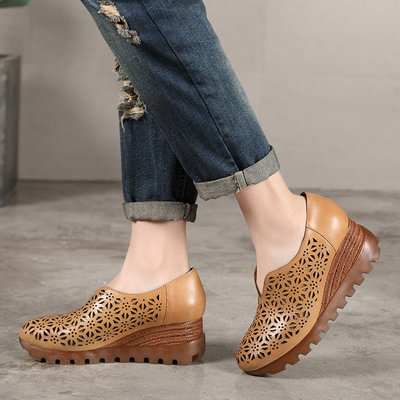 S403 Leather Shoes Handmade Toe Layer Cowhide High Quality Women'S Shoes Custom Logo
