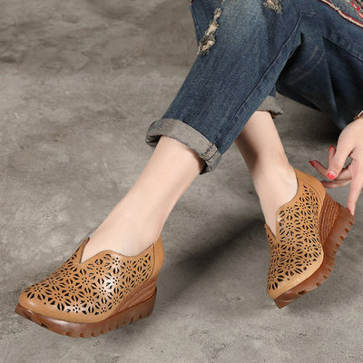 S403 Leather Shoes Handmade Toe Layer Cowhide High Quality Women'S Shoes Custom Logo