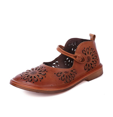 S404 Leather Shoes Handmade Toe Layer Cowhide High Quality Women'S Shoes Custom Logo