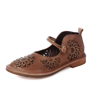 S404 Leather Shoes Handmade Toe Layer Cowhide High Quality Women'S Shoes Custom Logo