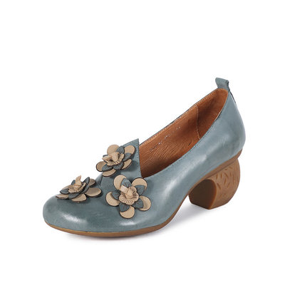 S406 Leather Shoes Handmade Toe Layer Cowhide High Quality Women'S Shoes Custom Logo