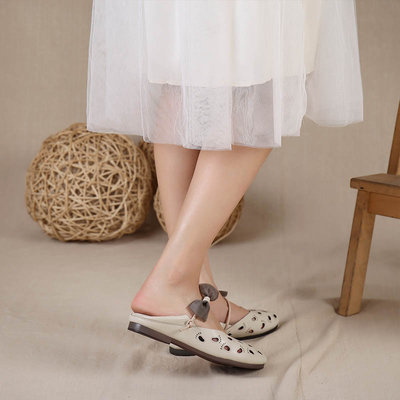 S420 Summer Sandals Women 2020 New Hole Shoes Hollow Small Feet White Shoes Bow Knot Shoes Buckle Sandals