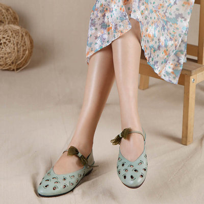 S420 Summer Sandals Women 2020 New Hole Shoes Hollow Small Feet White Shoes Bow Knot Shoes Buckle Sandals