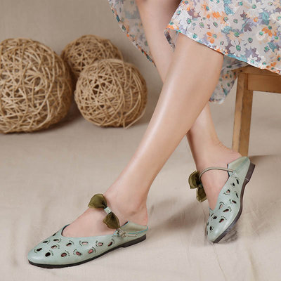 S420 Summer Sandals Women 2020 New Hole Shoes Hollow Small Feet White Shoes Bow Knot Shoes Buckle Sandals
