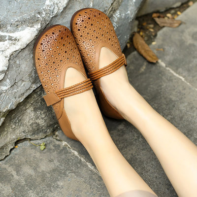 S422 Shoes Women'S Summer Models 2020 Hole Shoes Cool And Breathable Sandals Women'S Braided Velcro One Generation Women