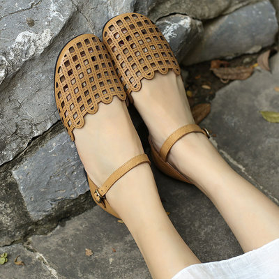 S467 Women'S Shoes Sen Line Mesh Hole Shoes Breathable And Convenient Shoe Buckle Sandals Women 2020 New
