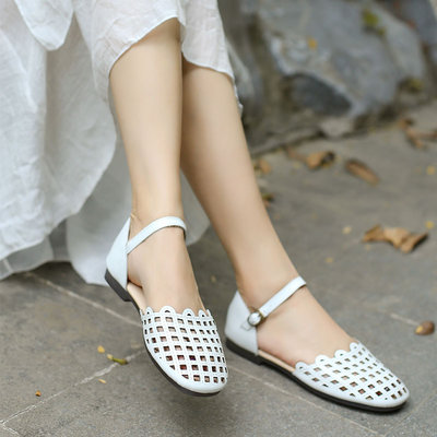 S467 Women'S Shoes Sen Line Mesh Hole Shoes Breathable And Convenient Shoe Buckle Sandals Women 2020 New