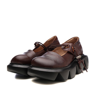 S472 Factory Thick Heel PU Foam Thick Bottom Ethnic Style Retro Personalized Fashion Spring And Summer New Women'S Shoes