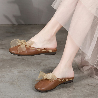 S484 Elegant And Fashionable Women'S Sandals, Leather Sandals, Literary And Fresh, Baotou Slippers, Women'S Shoes Manufa