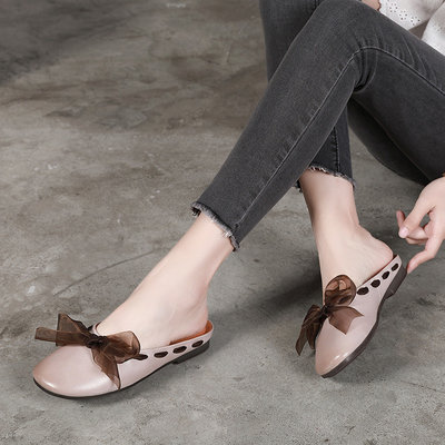 S484 Elegant And Fashionable Women'S Sandals, Leather Sandals, Literary And Fresh, Baotou Slippers, Women'S Shoes Manufa