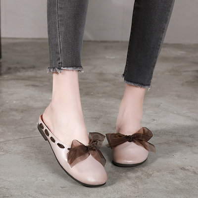 S484 Elegant And Fashionable Women'S Sandals, Leather Sandals, Literary And Fresh, Baotou Slippers, Women'S Shoes Manufa