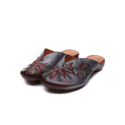 S505 Baotou Slippers Women 2020 Summer New Leather Slippers Women Wear Ins Cool And Breathable Slippers