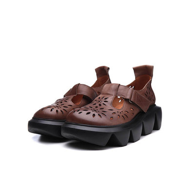 S507 Manufacturer 2020 Retro Thick-Soled Women'S Sandals New Leather PU Foam Sole Velcro Women'S Shoes
