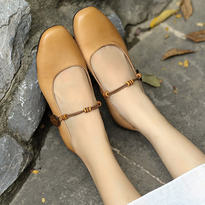 S513 2020 New Single Shoes Literary Forest Women'S Shoes 2020 Summer Light Mouth Comfortable Sandals Women