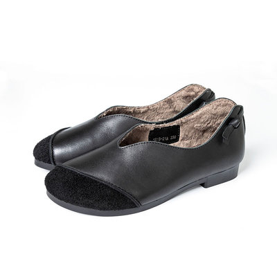 S516 Single shoes 2020 spring retro leather casual handmade leather stitching flat pump women's shoes