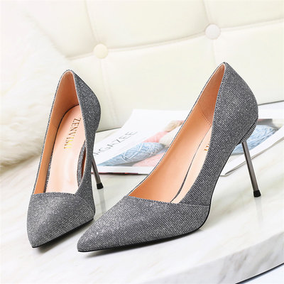 ZM005 929-38 European And American New Style Sexy Nightclub High Heels Women'S Shoes Stiletto High Heels Shallow Mouth P