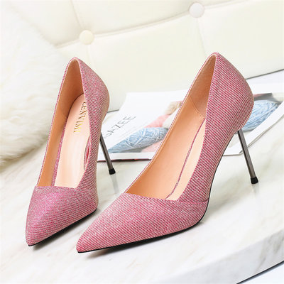 ZM005 929-38 European And American New Style Sexy Nightclub High Heels Women'S Shoes Stiletto High Heels Shallow Mouth P