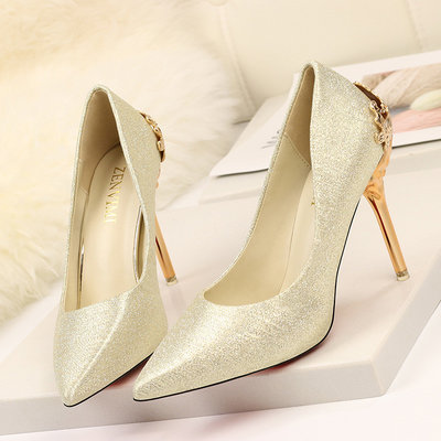 ZM021 1723-1 Frosted Fine-Heeled Super High-Heeled Suede Wedding Shoes Elegant Women'S Shoes Pointed Toe All-Match High
