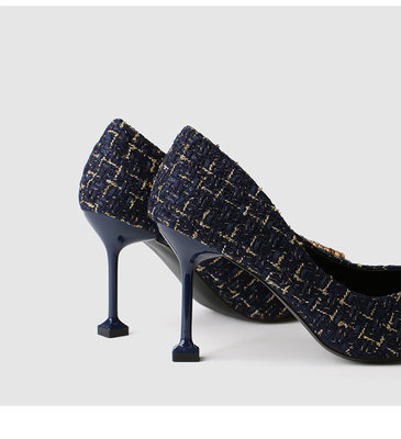 ZM022 857-10 Autumn New 2020 Sexy Women'S High Heel Shoes Wholesale Diamond Cat Heel Shallow Shoes