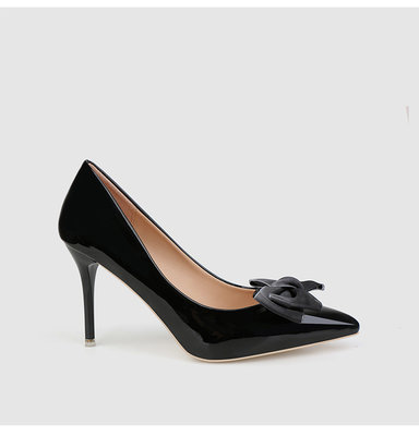 ZM023 96289-33 Korean Style Single Shoes Women New Women'S Shoes Bowknot Pointed Shallow Mouth Stiletto High Heels Women
