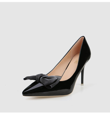 ZM023 96289-33 Korean Style Single Shoes Women New Women'S Shoes Bowknot Pointed Shallow Mouth Stiletto High Heels Women